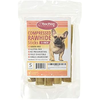 Amazon.com : Raw Paws Pet Premium 5-inch Compressed Rawhide Sticks for ...