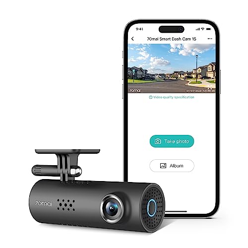 70mai Smart Dash Cam 1S, 1080P Full HD, Smart Dash Camera for Cars ...