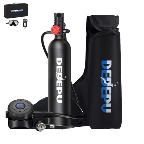DEDEPU Mini Scuba Tank Kit, DOT Certified Diving Tanks, 1L Portable ...