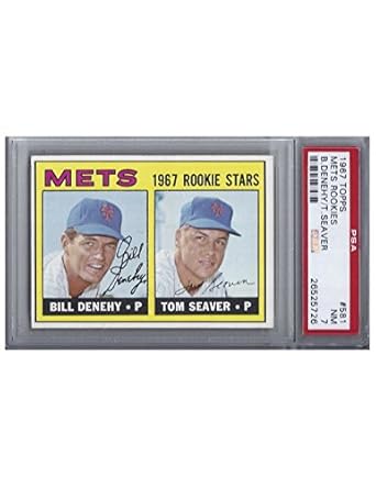 Amazon.com: 1967 Topps Tom Seaver Rookie Card #581 Graded PSA 7 NRMT ...