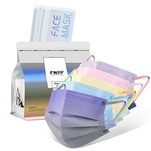 FWPP Disposable Face Masks Wide Flat Earloop Individually wrapped 3 ...