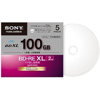Amazon.com: 5 Sony Blu Ray 100 GB BD-RE BDXL 3D Bluray Triple Layer ...