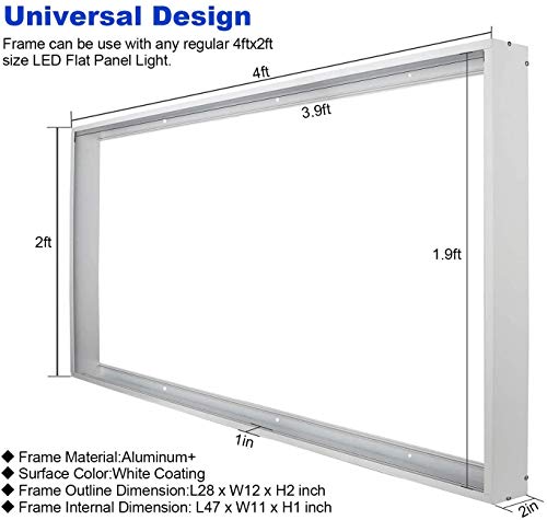 WHD Energy 10 Pack 2x4 Surface Mount kit for led Flat Panel Light ...