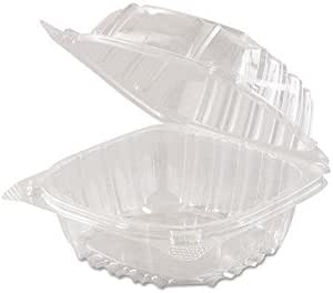 Amazon.com: Clamshell Container Small, Clear Hinged Lid 6x6 : Health ...