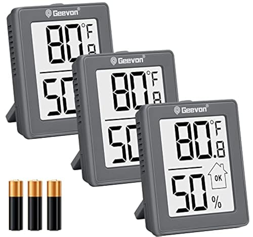 Geevon 3 Pack Indoor Thermometer Room Temperature Gauge,Digital ...