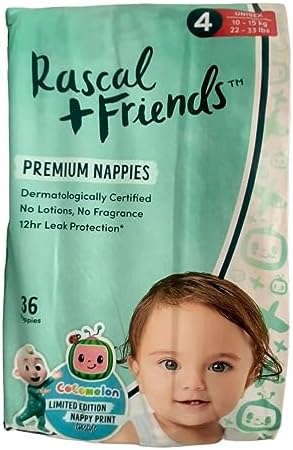 Rascal Friends + Cocomelon Edition Nappies, Toddler, Size 4, 10-15kg ...