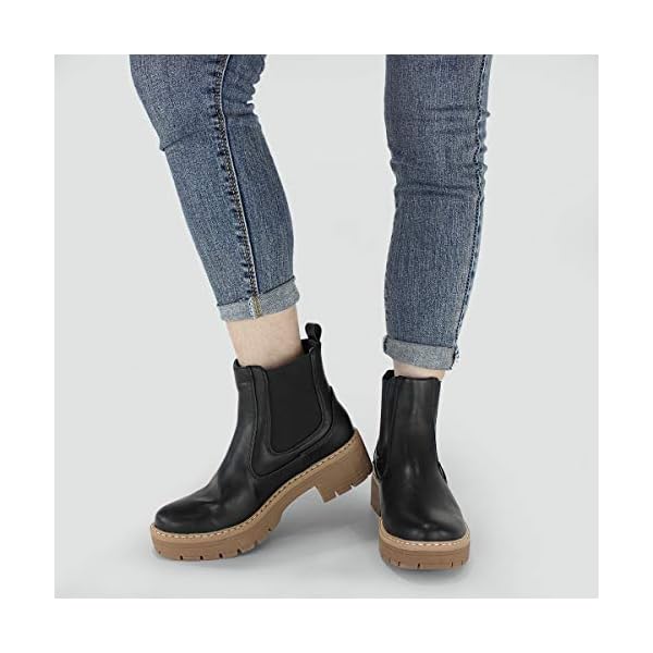 Hawkwell Women's Slip On Chunky Heel Ankle Chelsea Boot | Pretty Boots ...