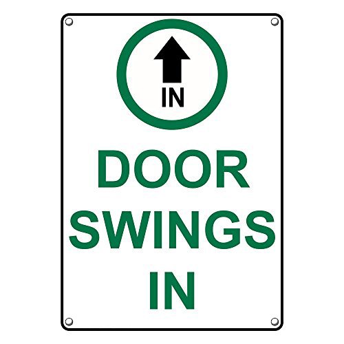 Amazon.com: Weatherproof Plastic Vertical Door Swings in Sign with ...
