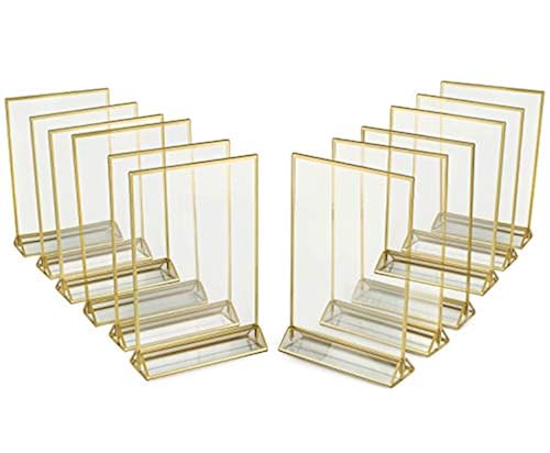 SUPER STAR QUALITY Clear Acrylic 2 Sided Frames with Gold Borders and ...