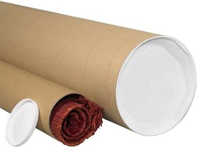 Amazon.com : 8" x 36" Heavy Duty Kraft Tubes with Caps (P8036KHD ...