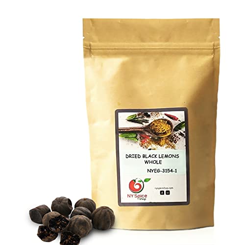 NY SPICE SHOP Dried Black Lime – 1 Pound Dried Black Lemon – Black ...