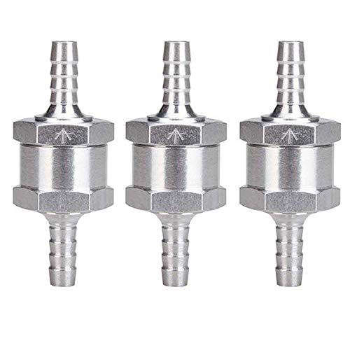 ZKer 3Pcs 10mm Fuel Non-return One-Way Check Valve 3/8" Chrome ...