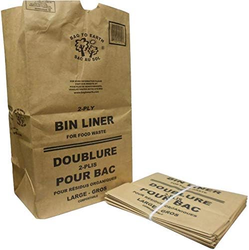5 Pack 45L Large Unlined Paper Compost Bags: Amazon.ca: Home & Kitchen