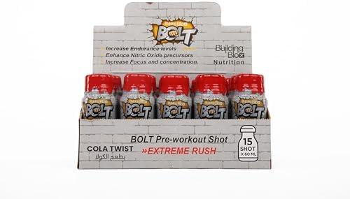 BOLT Pre-workout Shot | Liquid | Cola | 15 Servings | Energy Drink ...