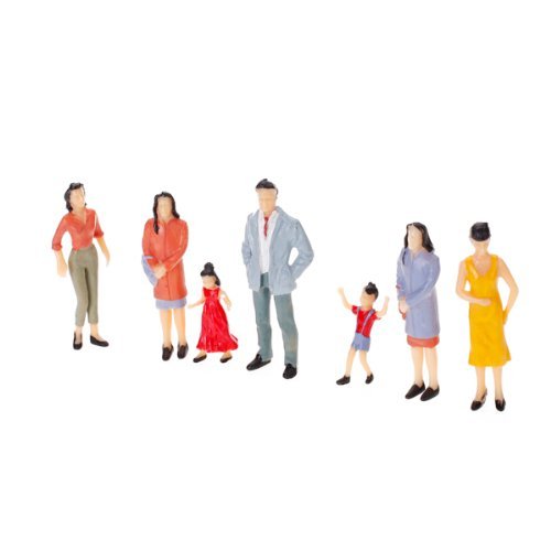 Tiny Figures 100 Pcs Painted Model Train Passenger People Figures Scale ...