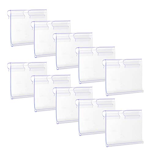 Darmulty 60 Pcs Clear Plastic Label Holder Tag Label Card Merchandise ...