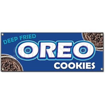 Amazon.com: Deep Fried Oreos Banner Sign Warm Fresh Homemade Fryed ...