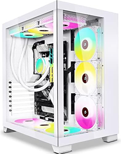 KEDIERS PC Case Pre-Install 9 ARGB Fans (White) (white-5A) in Kuwait ...