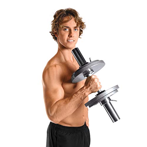 Cap Barbell Black Solid 2-Inch, Dumbbell Handle, 20 Length | Pricepulse