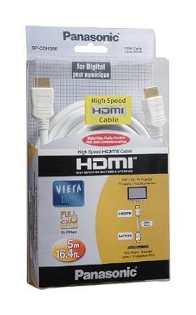 Panasonic HDMI Cable - 5m - White: Amazon.co.uk: Electronics