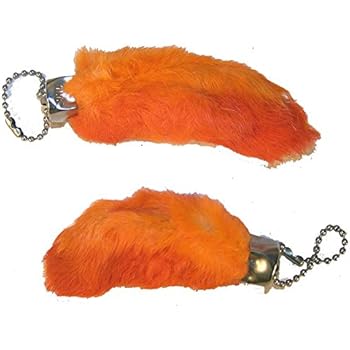 Amazon.com: Rabbit Rabbits Foot Keychain Natural Snow White 4 Pcs: Clothing