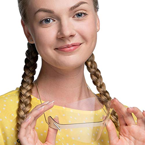 Mini Clear Face Mask for Adult 4Pack Transparent Plastic Mask with ...