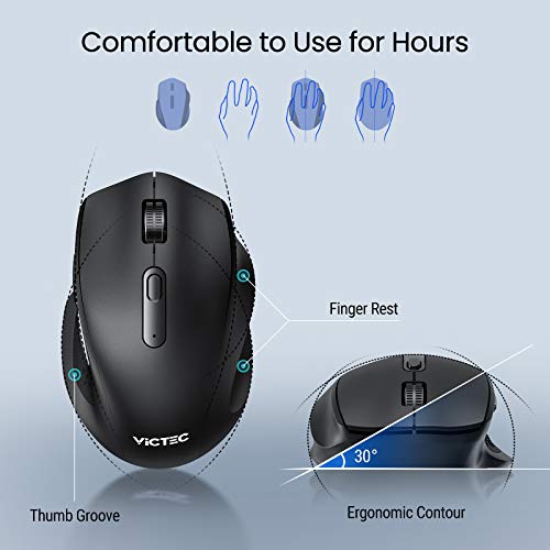 Computer Mouse Wireless, ViCTEC Wireless Mouse, Ergonomic Silent Mouse ...