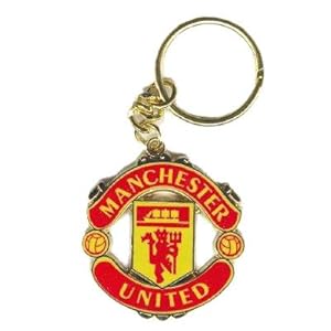 OFFICIAL MANCHESTER UNITED CREST SHAPED KEYRING: Amazon.co.uk: Sports ...