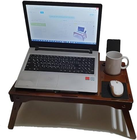 Khashabesk Art Wooden Laptop Table, Brown price in Egypt | Amazon Egypt ...