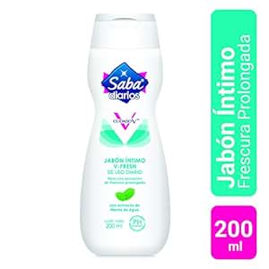 Saba Jabón Íntimo V-Fresh; Extracto de Menta de Agua para una Sensación ...