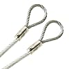 PSI, 1/4" Vinyl Coated Galvanized Steel Cable with Looped Ends, 3/16 ...