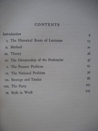 Foundations of Leninism: Stalin J.V.: Amazon.com: Books