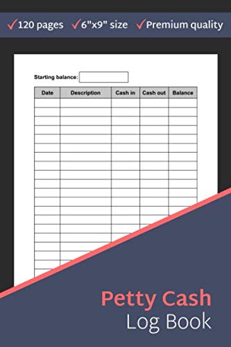Petty Cash Log Book: Column Payment Tracking Receipt Book 120 Page - 6 ...