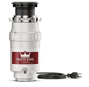 Waste King L-1001 1/2 Horse Power 2600 Rpm Food Waste Disposer, Garbage ...