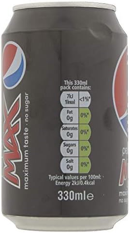 Pepsi | Pepsi Max 24 X 330ml (Sugar Free) - Compare Prices!