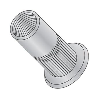 8-32 (Max Grip .130) Large Flange Ribbed Blind Threaded Inserts ...