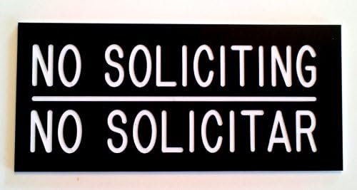 Amazon.com : No Soliciting and No Solicitar Engraved Sign with Spanish ...