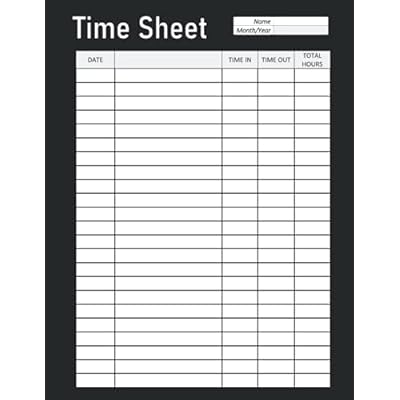 Time Sheet: Staff sign in and out sheet - Employee Philippines | Ubuy