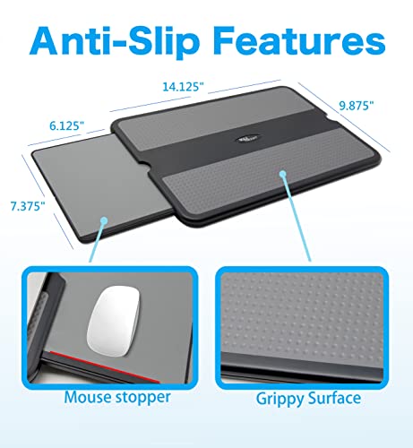 MAX SMART Portable Laptop Lap Pad, Laptop Desk with Retractable Mouse ...