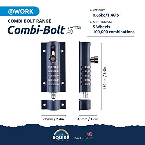 SQUIRE Combination Locking Bolt. Unique Patented Recodeable Combination ...