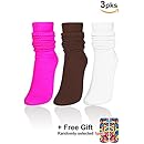 Basico Women's Lightweight Slouch Socks (3pk- Assort #1) at Amazon ...