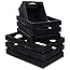 Wooden Crates - Set of 3 Wood Nesting Crates with Cut Out Handles ...