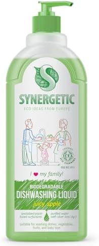 SYNERGETIC Biodegradable Dishwashing Liquid Apple 1000ml | Dishwashing ...