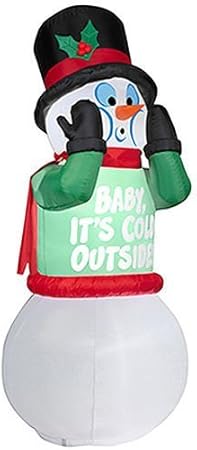 CHRISTMAS 6' ANIMATED SHIVERING SNOWMAN AIRBLOWN INFLATABLE: Amazon.ca ...