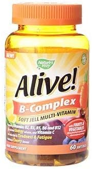 Alive! B-Complex Soft Jell Multivitamins - 60 chewable Gummies: Amazon ...