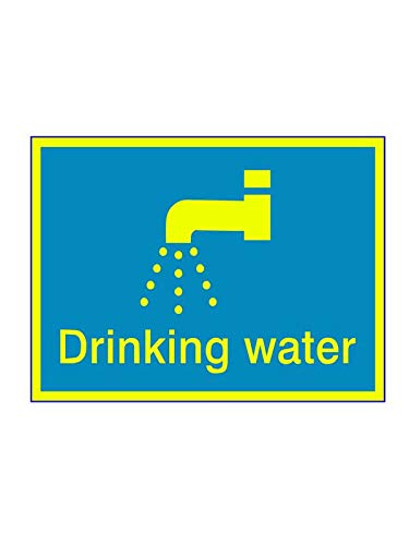 999Store Drinking Water Sticker Sign Board Yellow 30X22 Cms: Amazon.in ...