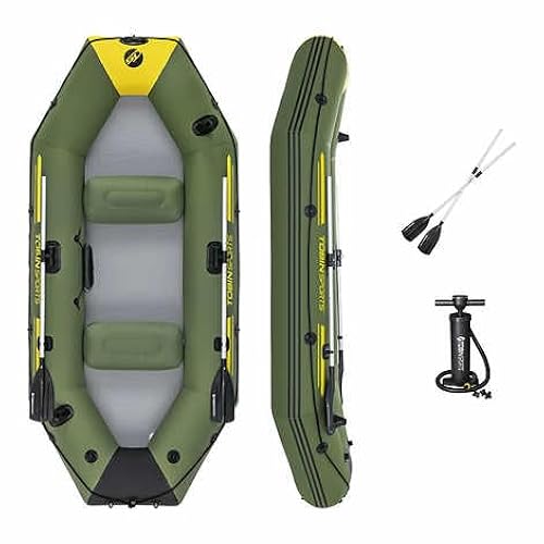 Tobin Sports Canyon PRO 3-Person Inflatable Boat RAFT Set - Complete ...