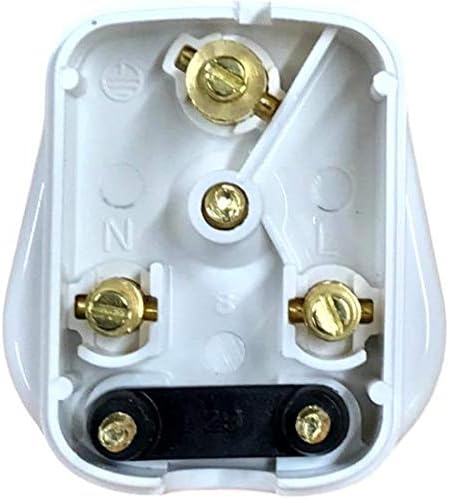 5 Amp Round Pin Plug White - BigaMart