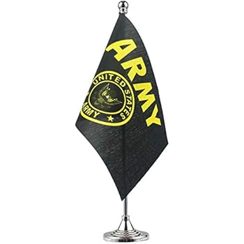 Amazon.com : GentleGirl.USA US Army Gold Crest Table Flag Stick Small ...