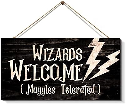 Creoate Wizards Welcome Muggles Tolerated Sign for Kids Room Decor ...